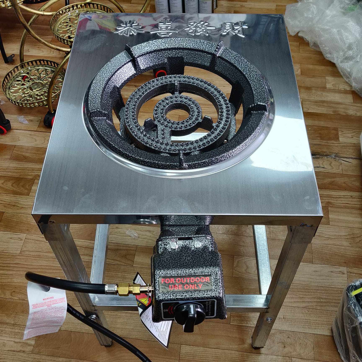 Double ring burner gas stove with stand – Supermenu